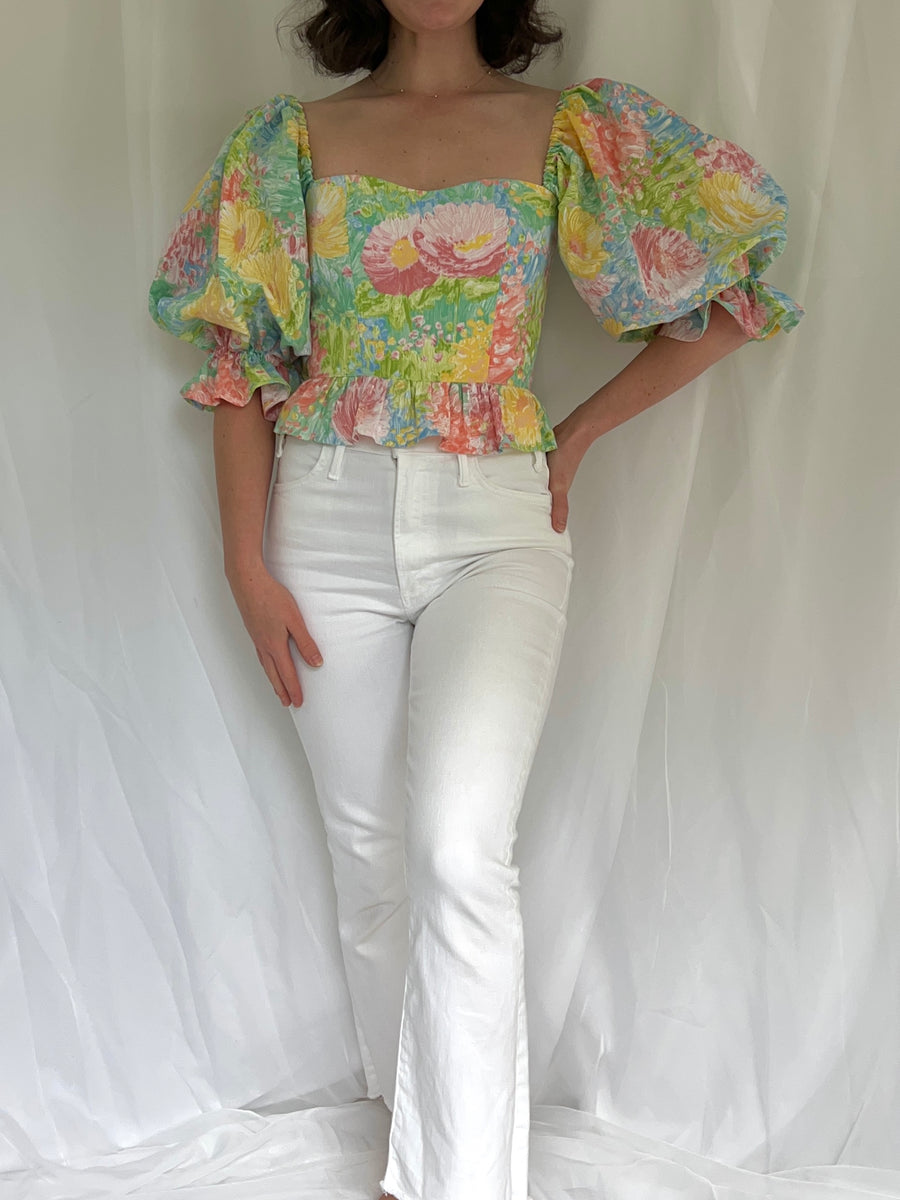 Fleur Puff Sleeve Top – heididolldesigns